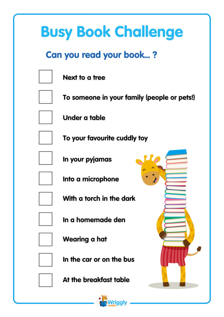 Busy Book Challenge - Wriggly Readers